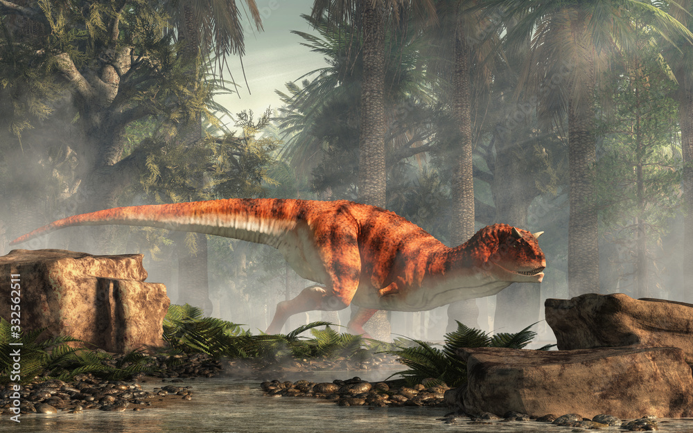 Carnotaurus was a carnivorous theropod dinosaur with horns on its head ...