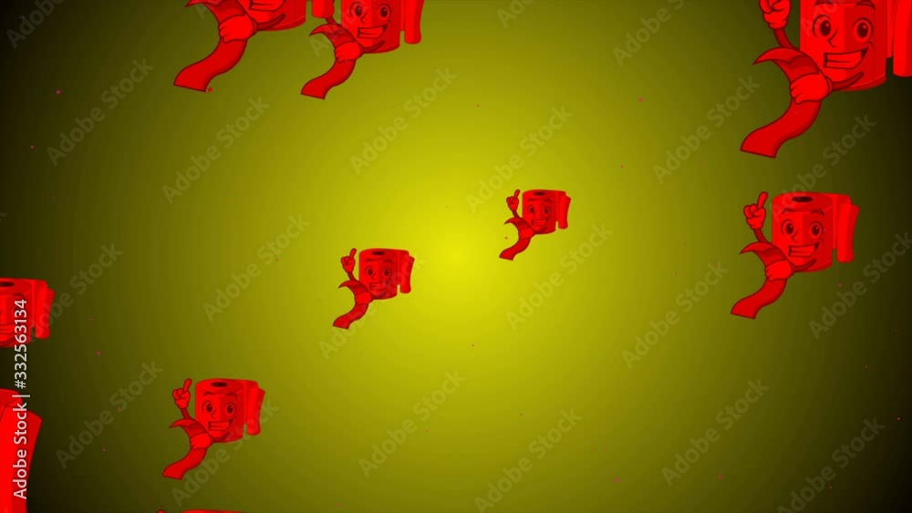 Toilet Roll illustration background animation. Toilet paper emoji ...