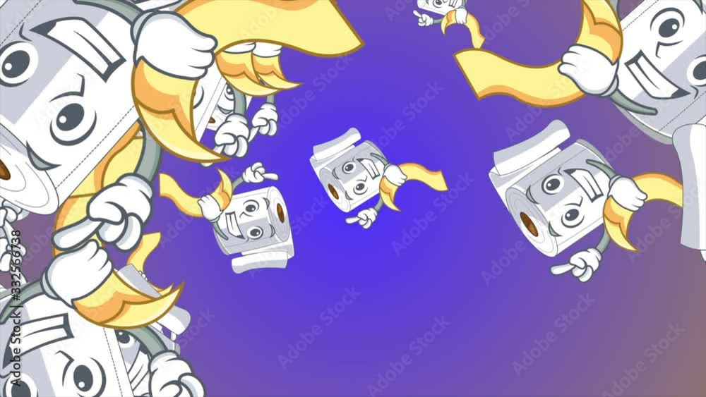 Wideo Stock: Toilet Roll illustration background animation. Toilet ...