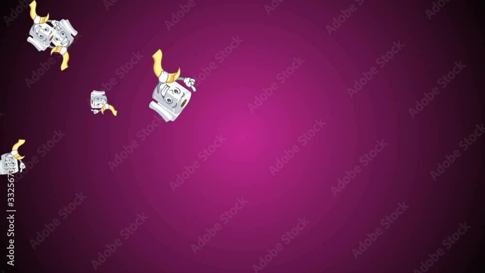 Toilet Roll illustration background animation. Toilet paper emoji ...