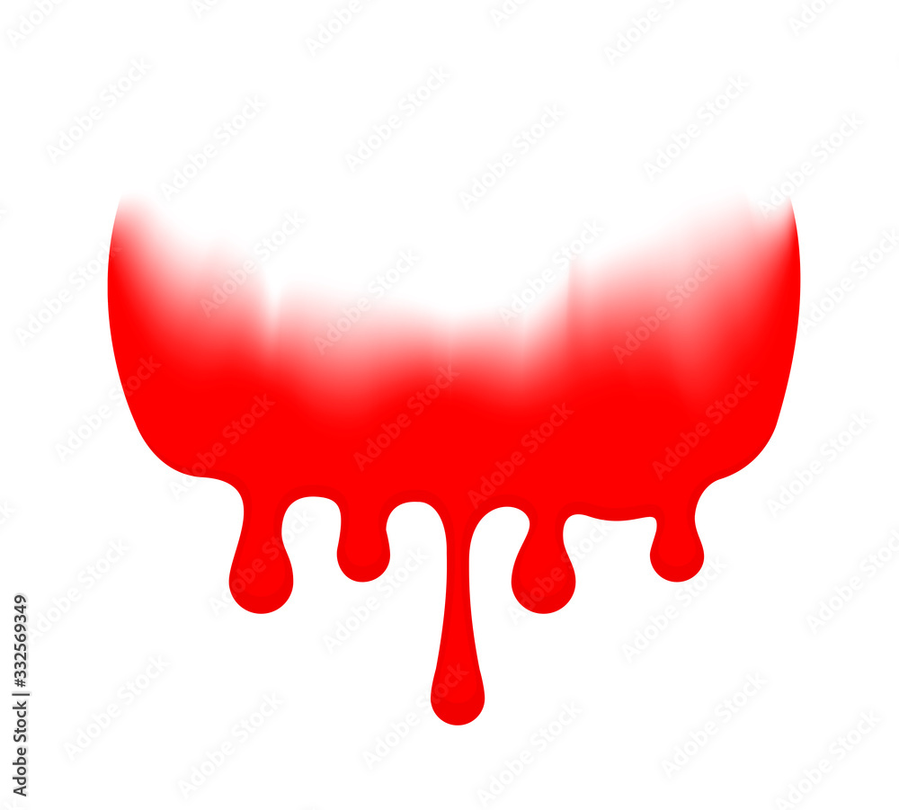 blood drop, blood stains isolated on white background, blood dripping ...