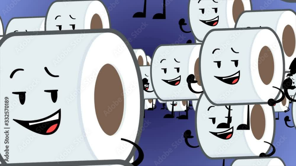 Toilet Roll illustration background animation. Toilet paper emoji ...