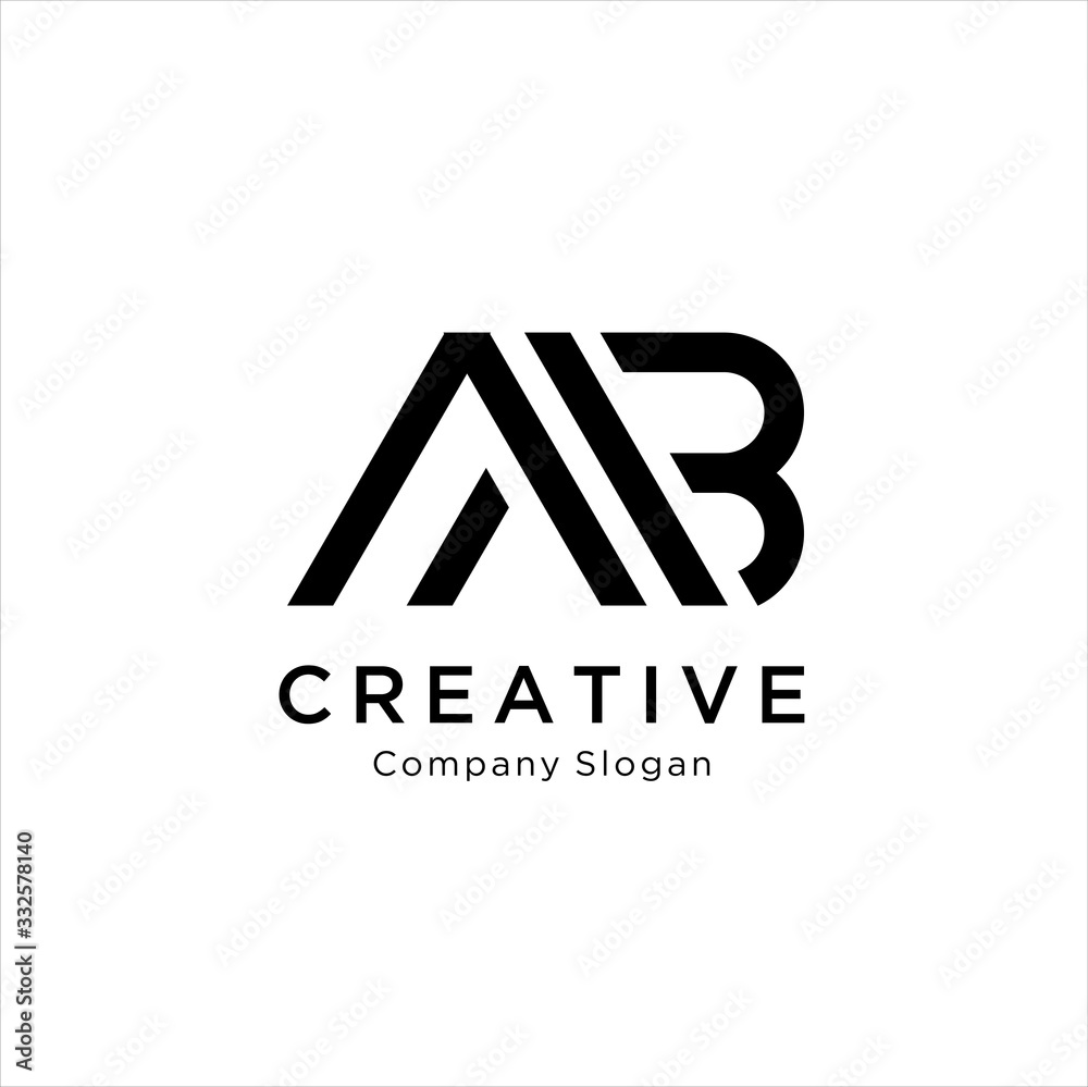 Letter A and B logo icon design template elements, Letter A B Idea logo ...