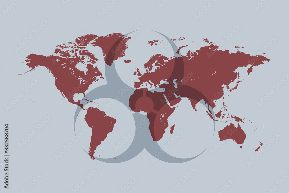 Background illustration of the pandemic infectious disease of mankind ...