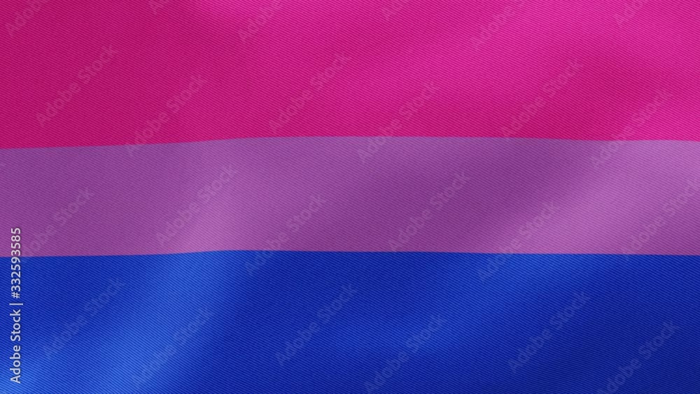 Bisexual flag LGBT flag unfolding waving on green screen alpha ...