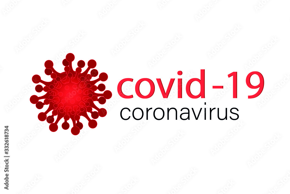COVID-19 Inscription Logo on a white background. WHO launches new ...