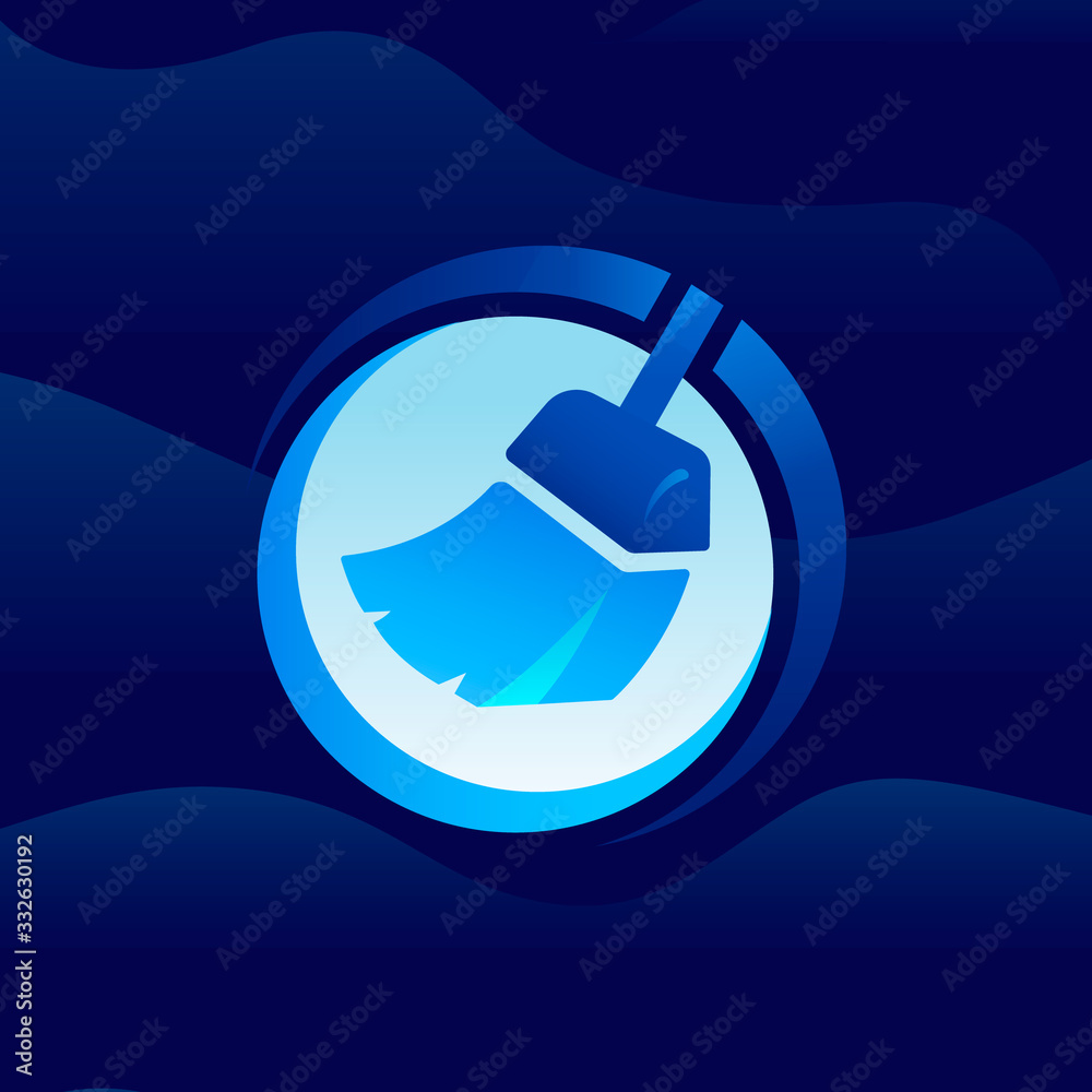 cleaner logo and icon vector Isolated image Stock Vector | Adobe Stock