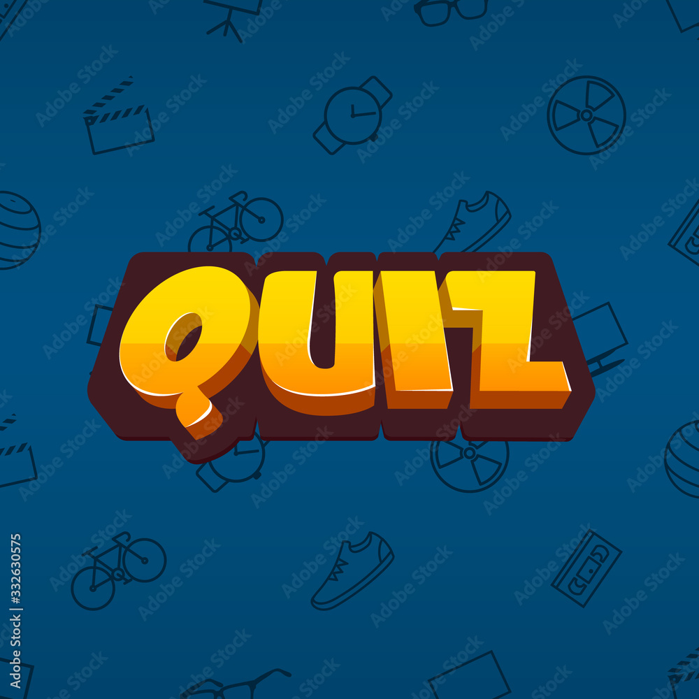 quiz logo and icon vector Isolated image Stock Vector | Adobe Stock