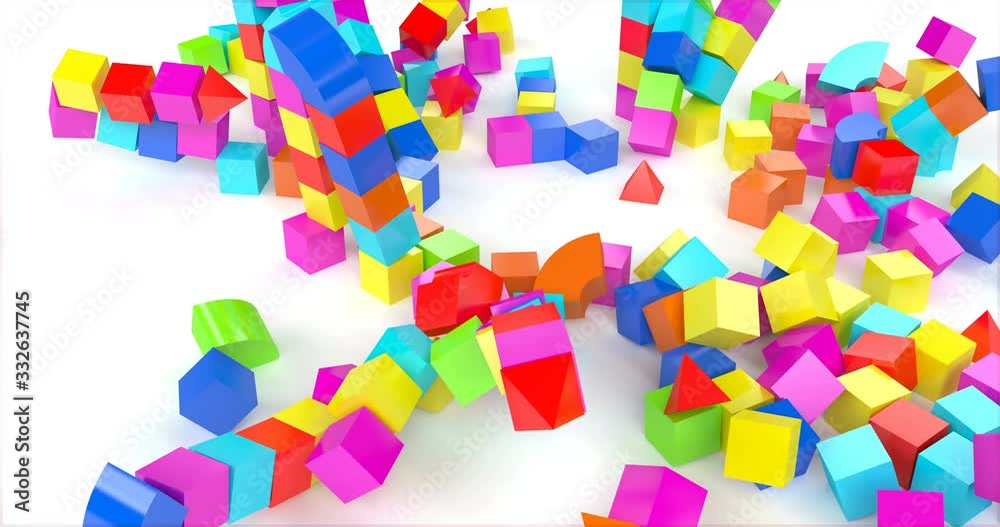 Toy house out blocks. Preschool, childhood. Home destroyed 4k Stock ...