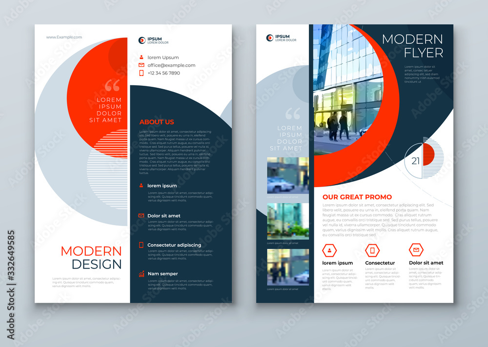 Flyer with minimal geometric design. Modern abstract background for ...