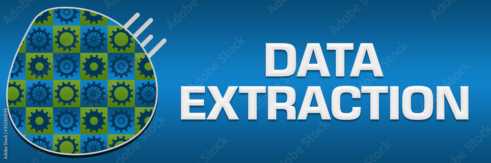 Data Extraction Blue Green Gears Texture Element Horizontal Stock ...
