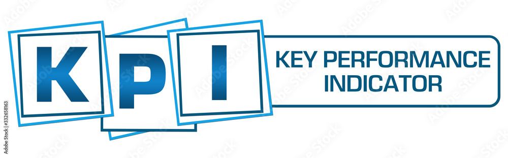 KPI - Key Performance Indicator Blue White Squares Bar Stock ...