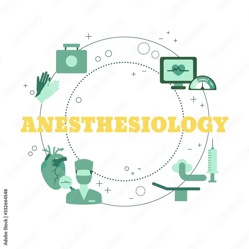 Vector Anesthesiology Concept Stock Vector | Adobe Stock