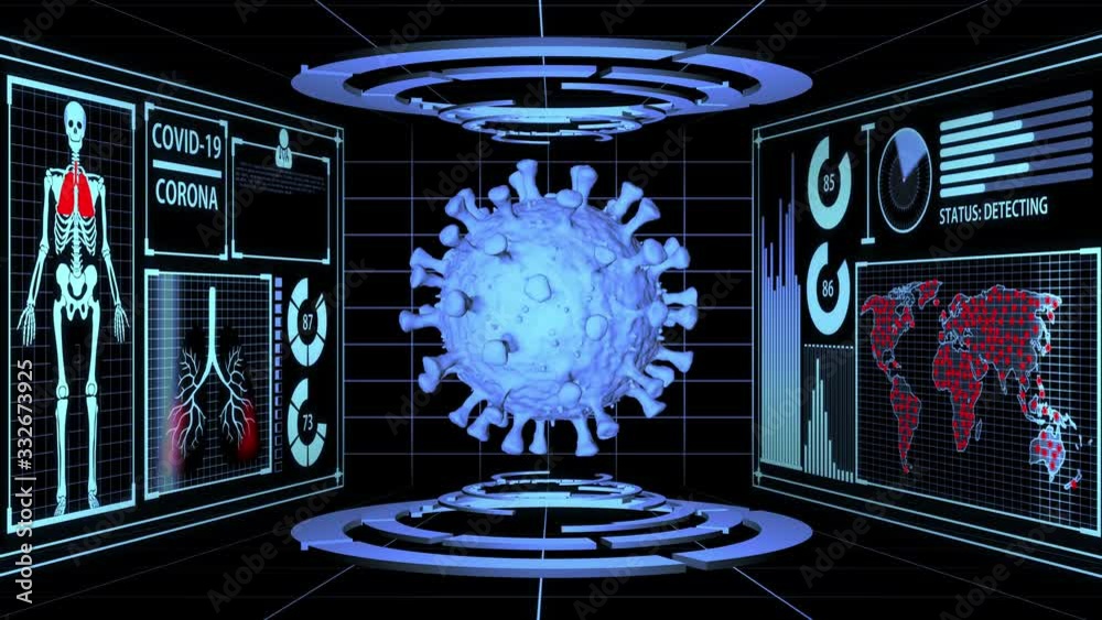 Coronavirus/Covid-19 3D Model Rendering in Futuristic Medical ...