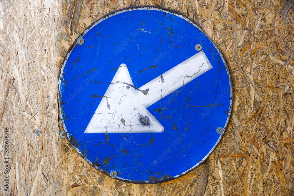 Regulatory signs, proceed in direction indicated by arrow traffic sign ...