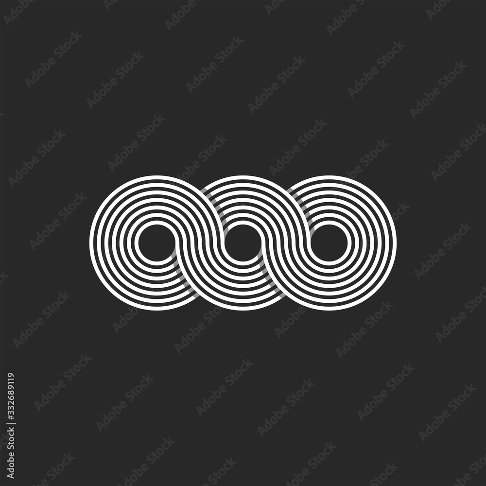 Infinity logo minimalist style infinite circles geometric shape from ...