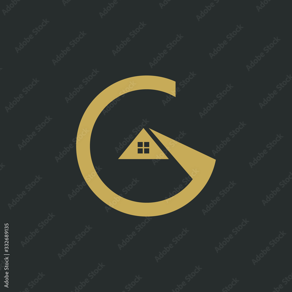 letter G, construction and building logo vector. Stock Vector | Adobe Stock