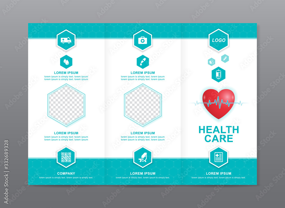 health care and medical brochure design, flyer, leaflets template with ...