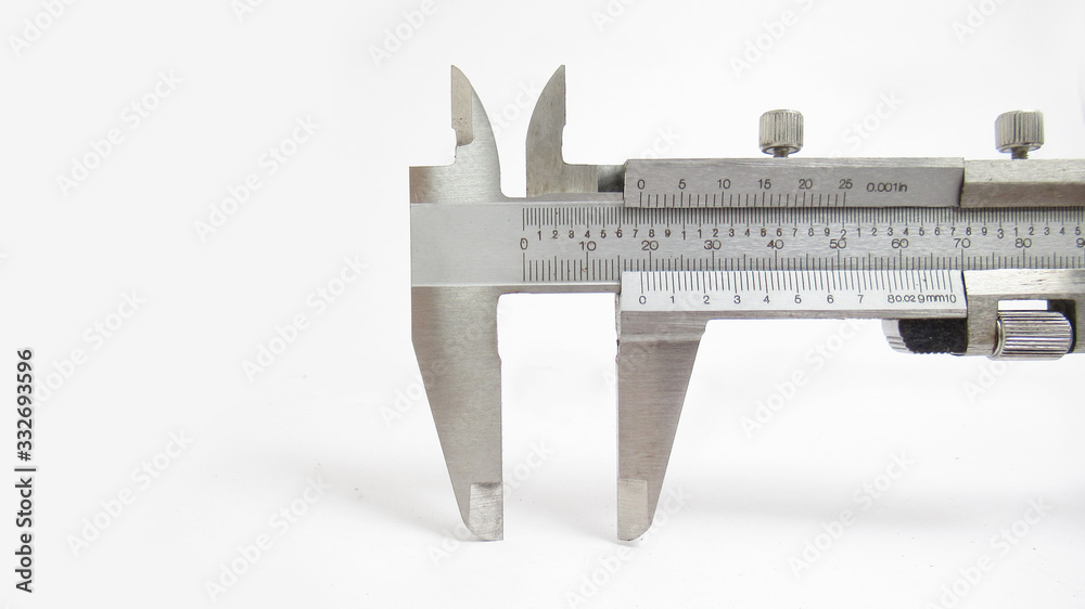 Isolated vernier caliper in white background picture with high details ...
