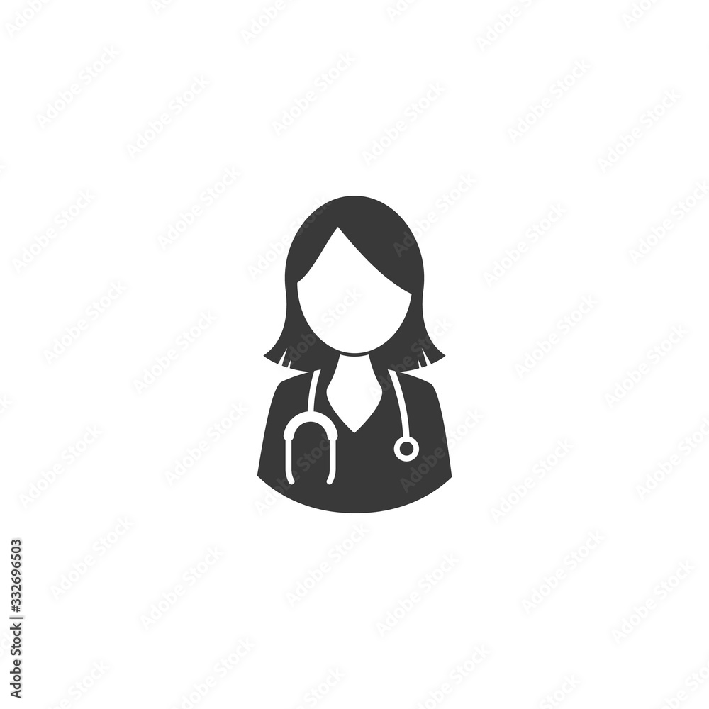Female Doctor Icon Vector