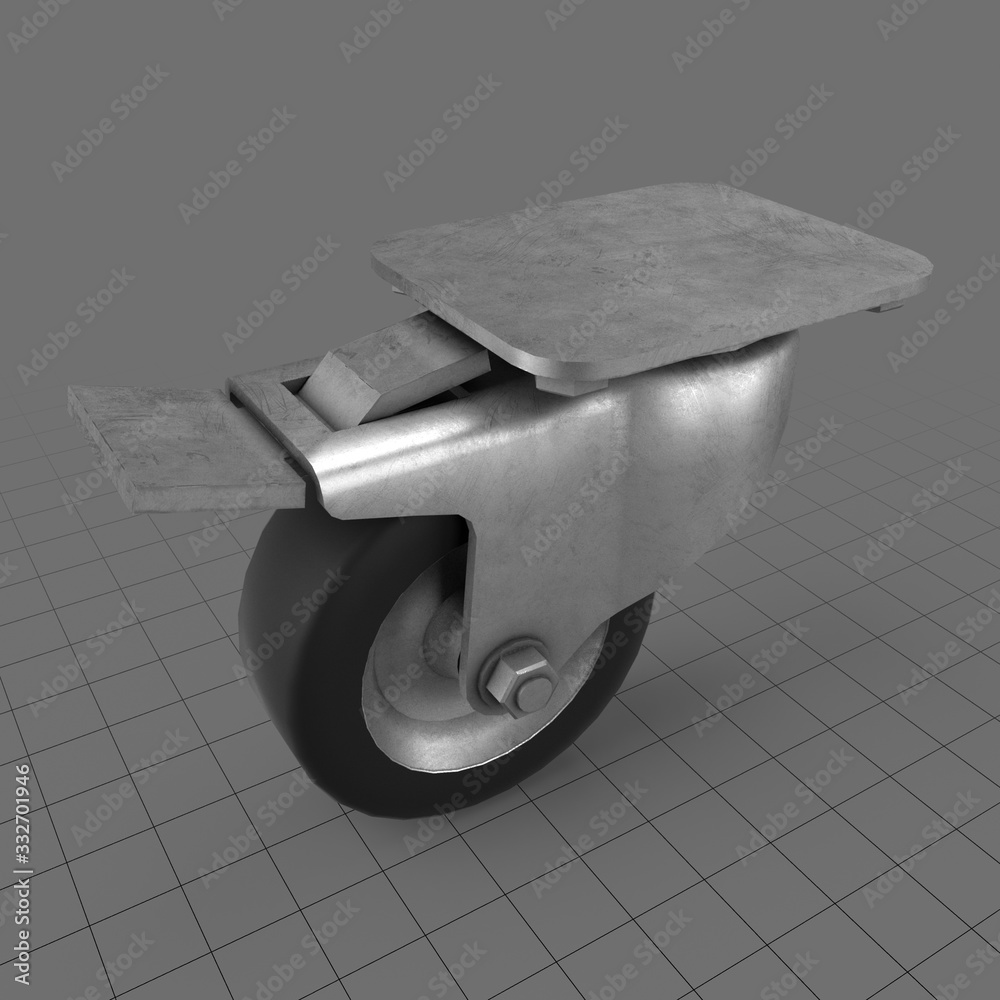 Caster roller wheel Stock 3D asset | Adobe Stock