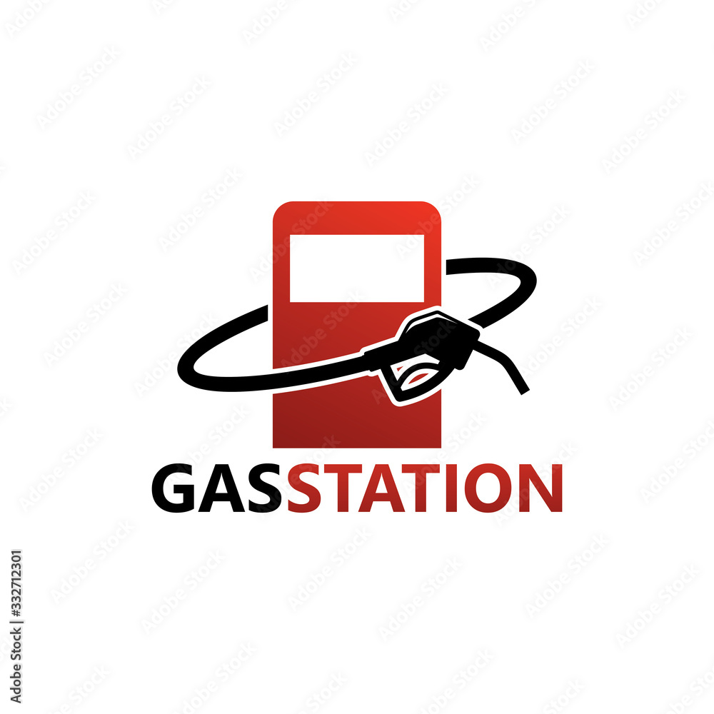 Gas Station Logo Template Design Stock Vector | Adobe Stock