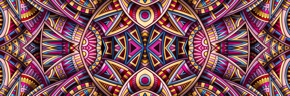 Abstract ethnic rug ornamental seamless pattern. Vector vintage ...