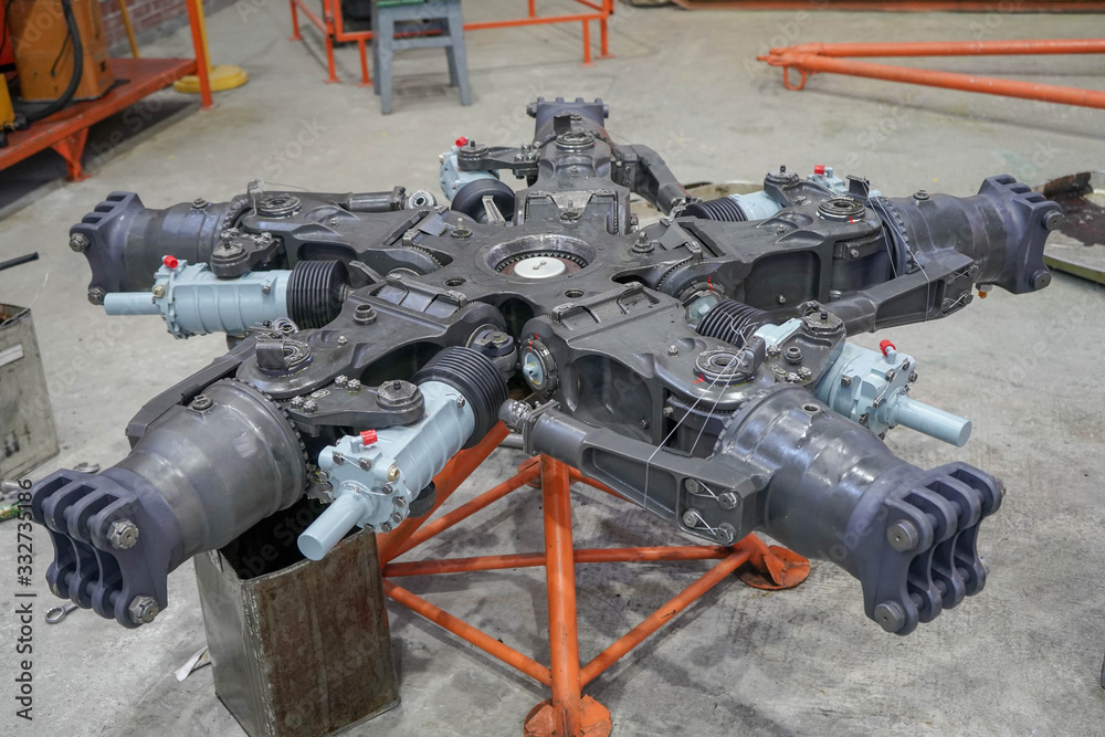 MI 8 helicopter rotor hub Stock Photo | Adobe Stock