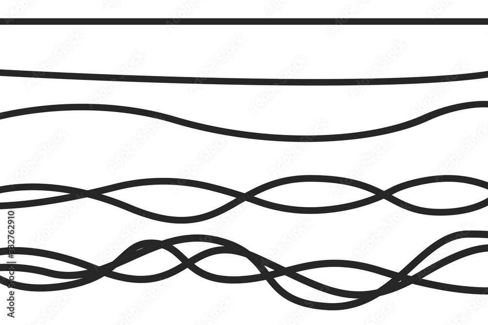 Creative vector illustration of realistic electrical wires flexible ...