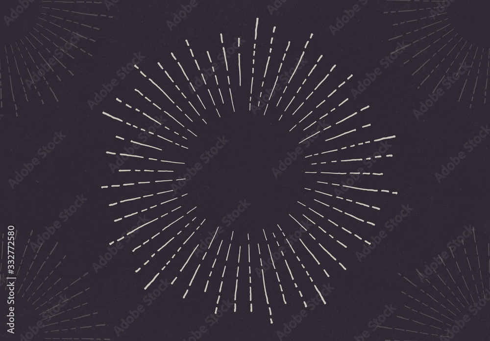 Hand Drawn Light Rays Art Kit Stock Template | Adobe Stock