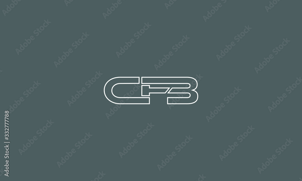CFB C F B Letter Logo Alphabet Design Template Vector Stock Vector ...