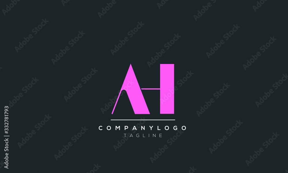 AH alphabet letter icon logo design Stock Vector | Adobe Stock