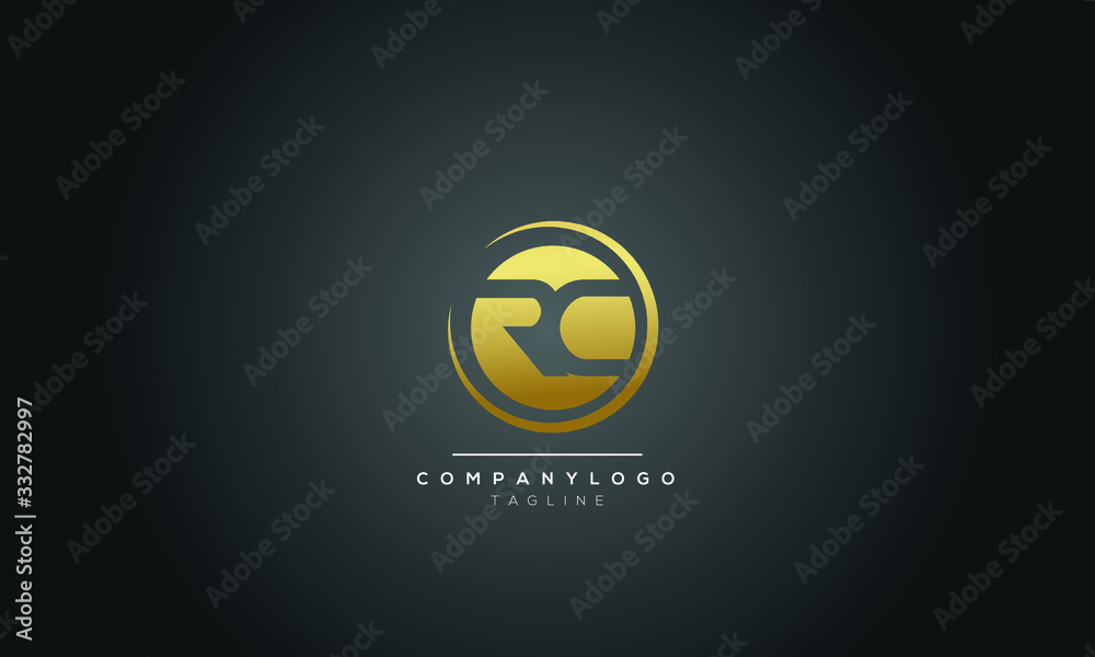 RC alphabet letter icon logo design Stock Vector | Adobe Stock