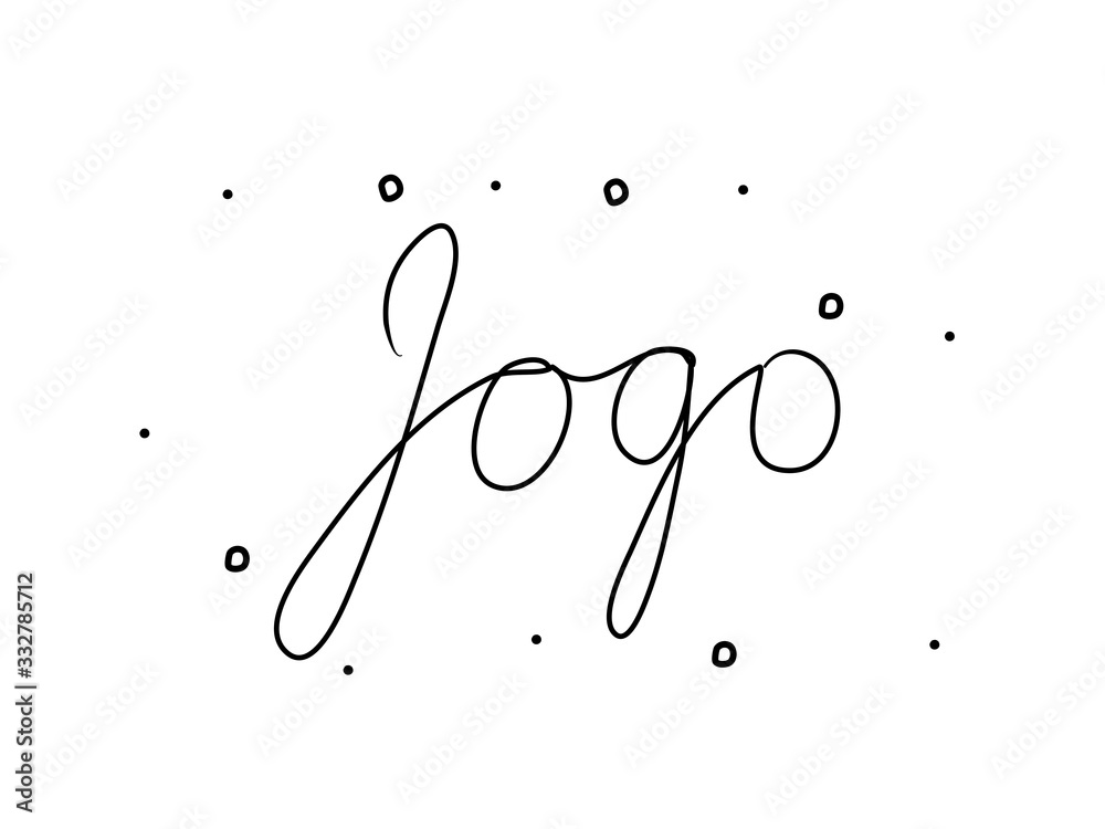 Jogo phrase handwritten with a calligraphy brush. Game in portuguese ...