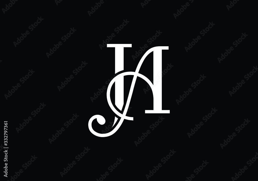 J A, JA Initial Letter Logo design vector template, Graphic Alphabet ...
