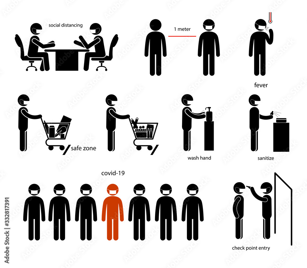 Stick Figure Virus Transmission Disease Pandemic And Outbreak Safety