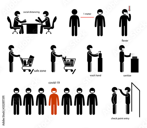 stick figure virus transmission disease pandemic and outbreak safety ...