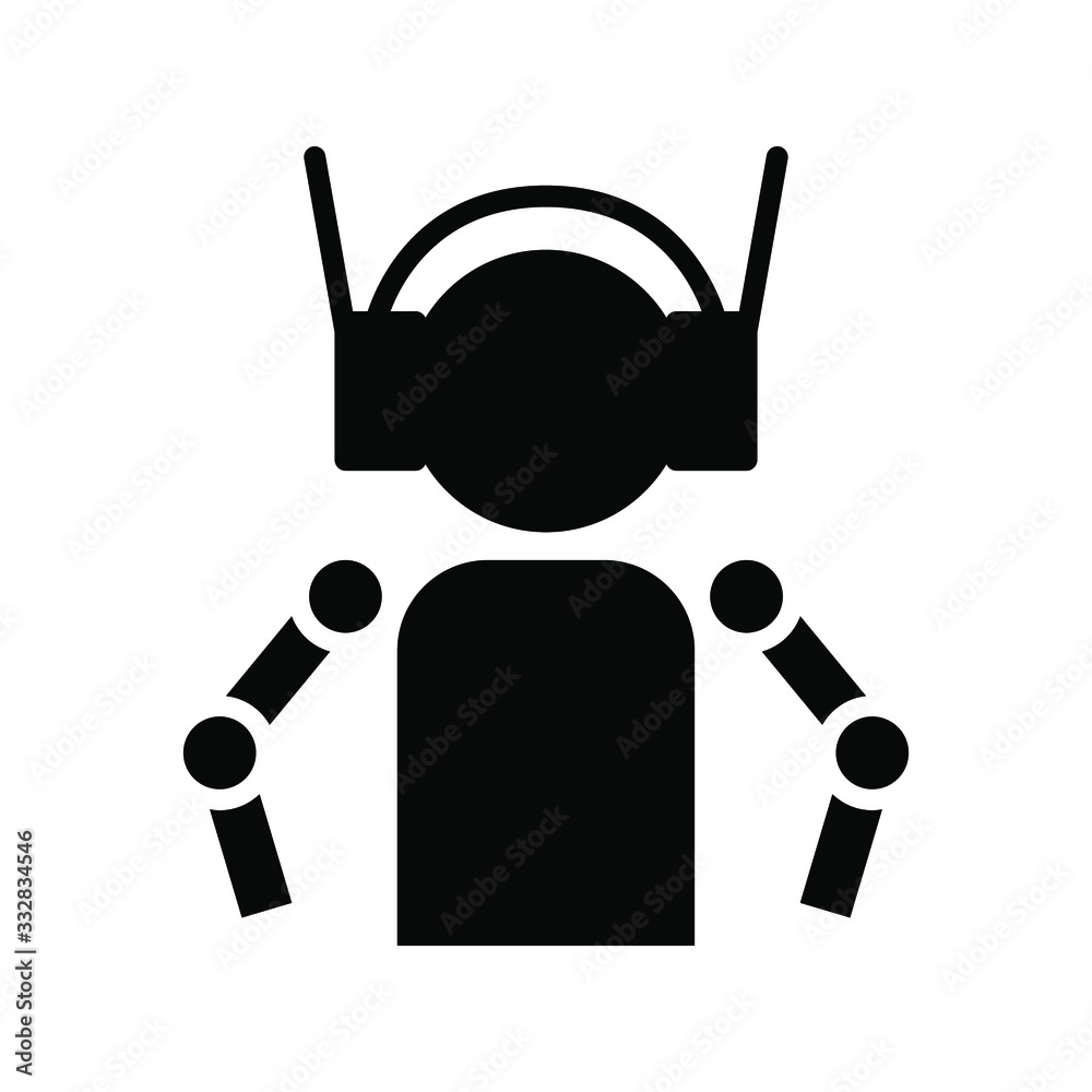 Robotic icon , avatar design template logo , emblm isolated ...