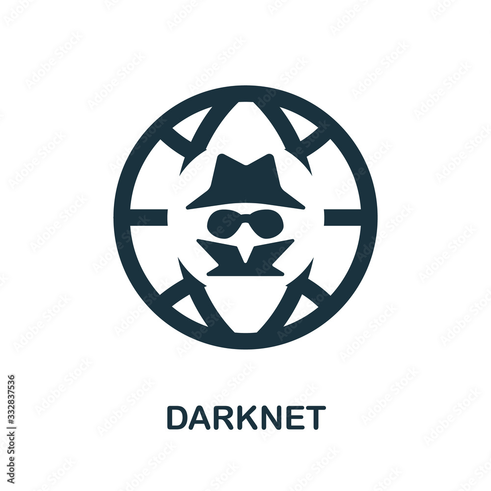 Darknet icon. Simple line element Darknet symbol for templates, web ...