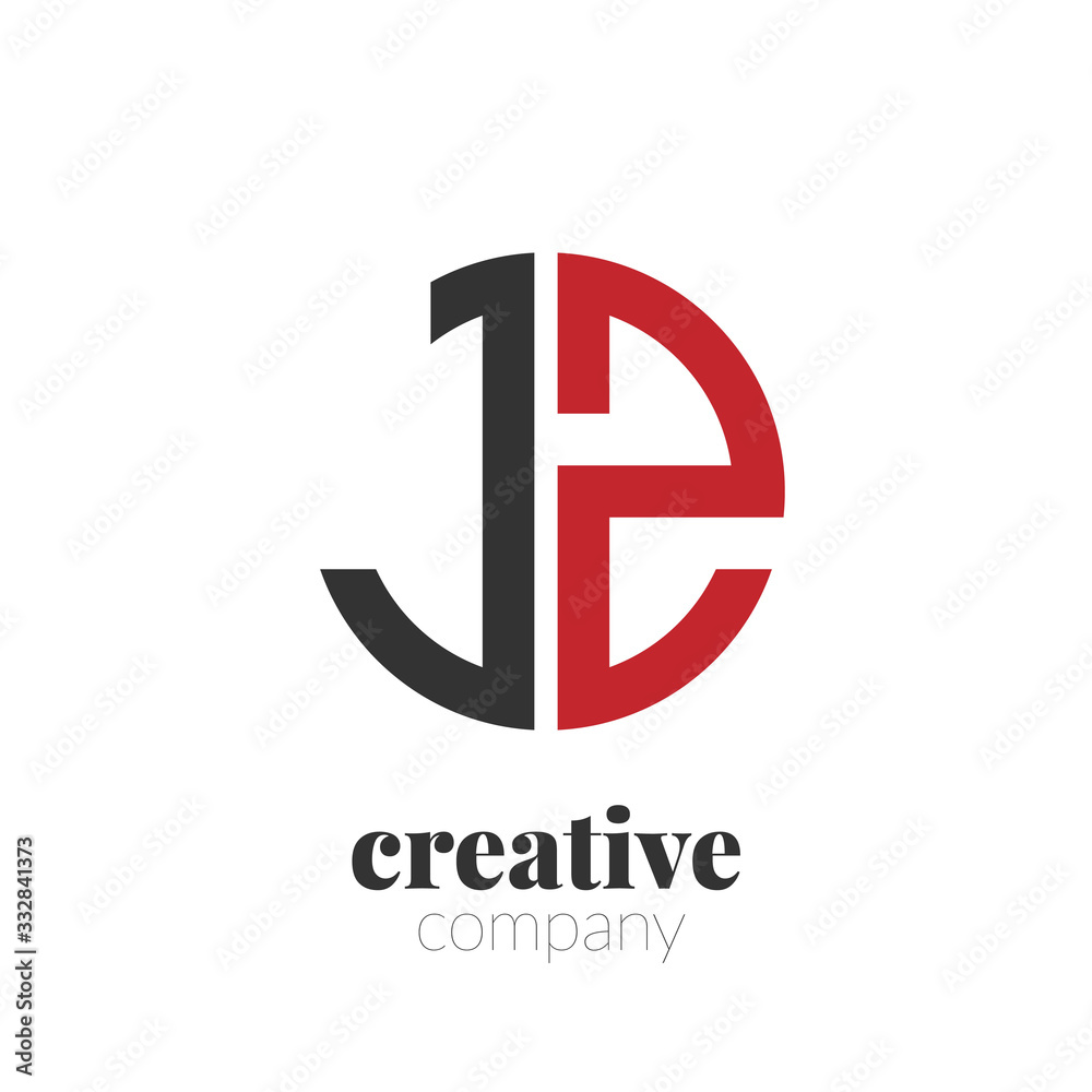 Initial Letter jz Creative Elegant Circle Logo. Circle Logo Template ...