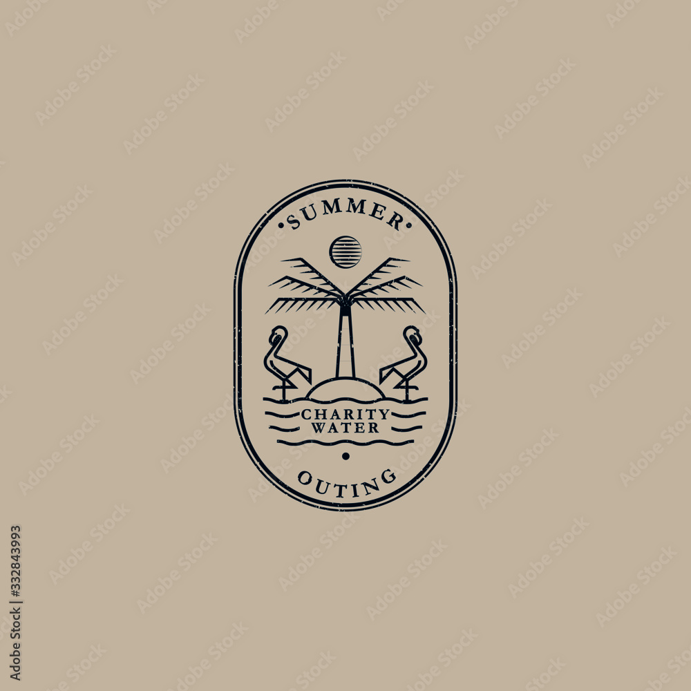 Summer Outing Badge Logo Design Palm Logo Design Stock Vector Adobe summer-outing-badge-logo-design-palm-logo-design-stock-vector-adobe