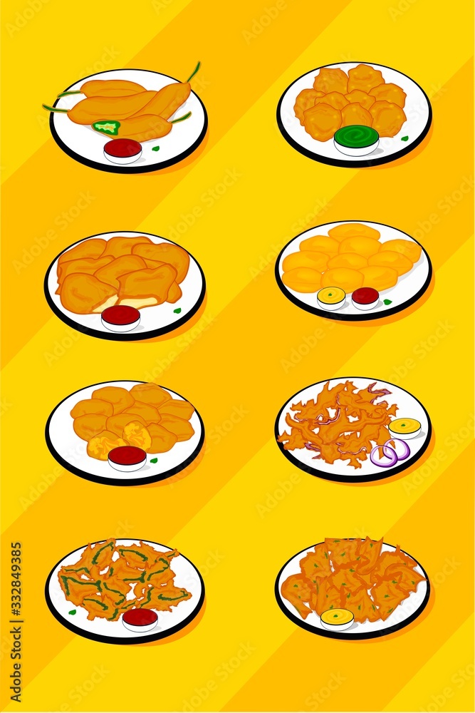 Aloo Pakora,Mirchi Pakora,Gobi pakora,Moong Dal Pakora,Onion Pakora ...
