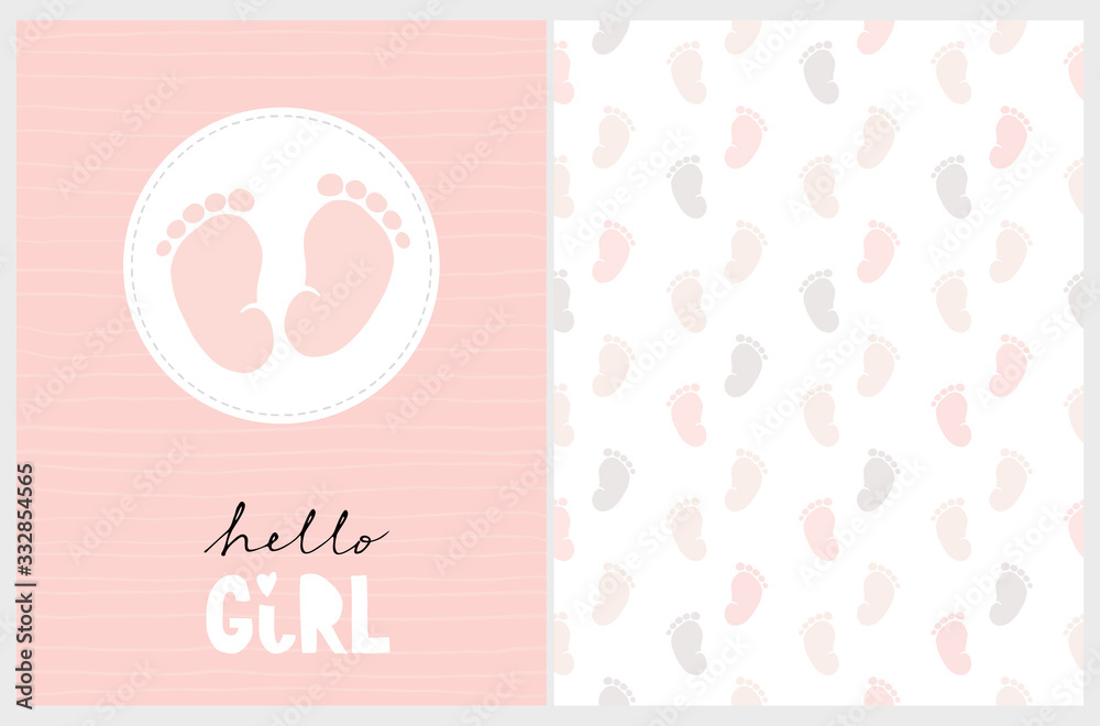 Pink Baby Feet Background