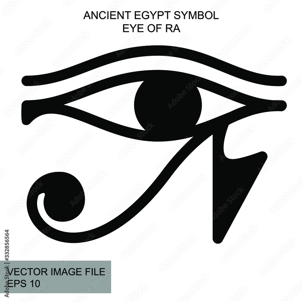 Ancient mystic egyptian symbol. Vector isolated editable black icon on ...
