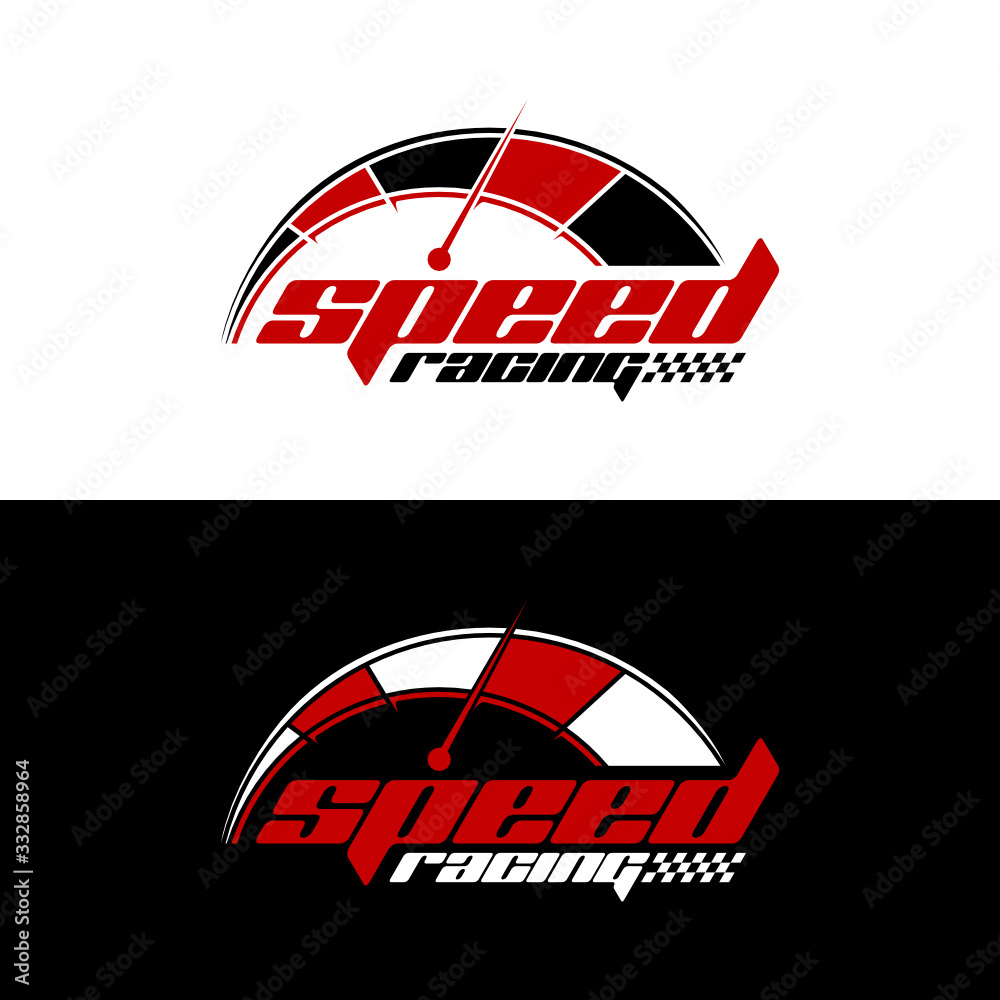 Speed logo design, speedometer icon logo vector Stock Vector | Adobe Stock