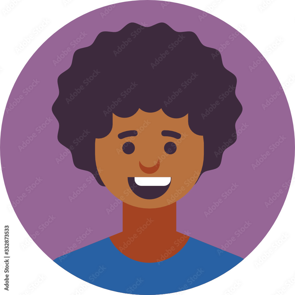 Super set of cool flat kids avatars icons. Positive boy and girl ...