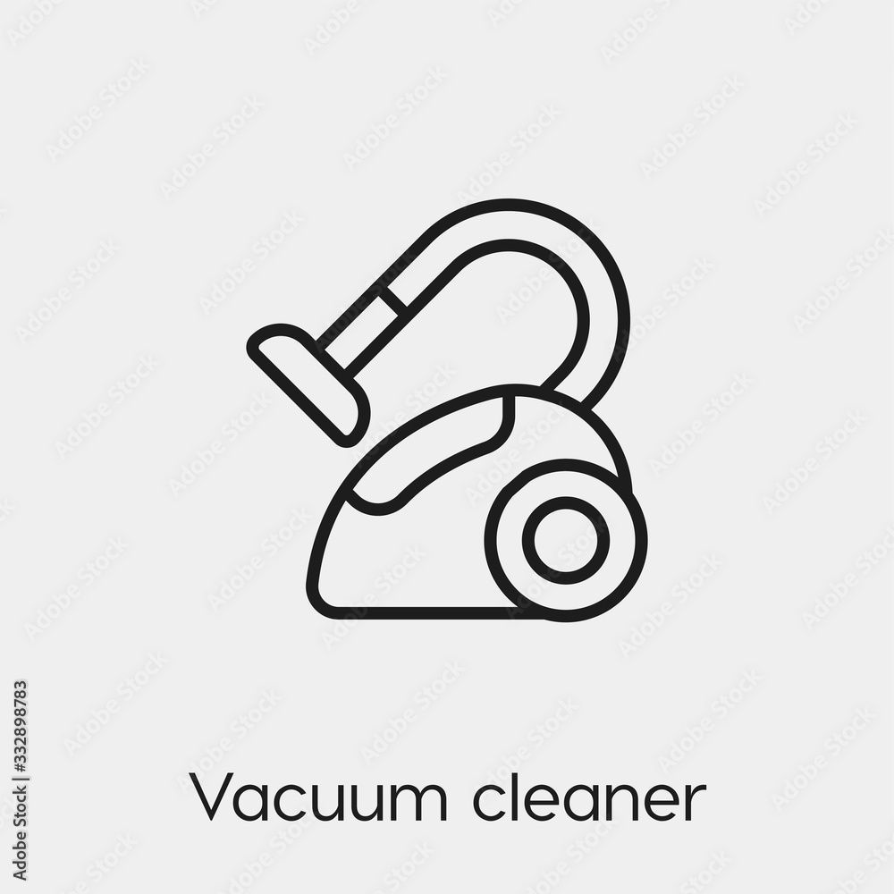 vacuum cleaner icon vector. Linear style sign for mobile concept and ...