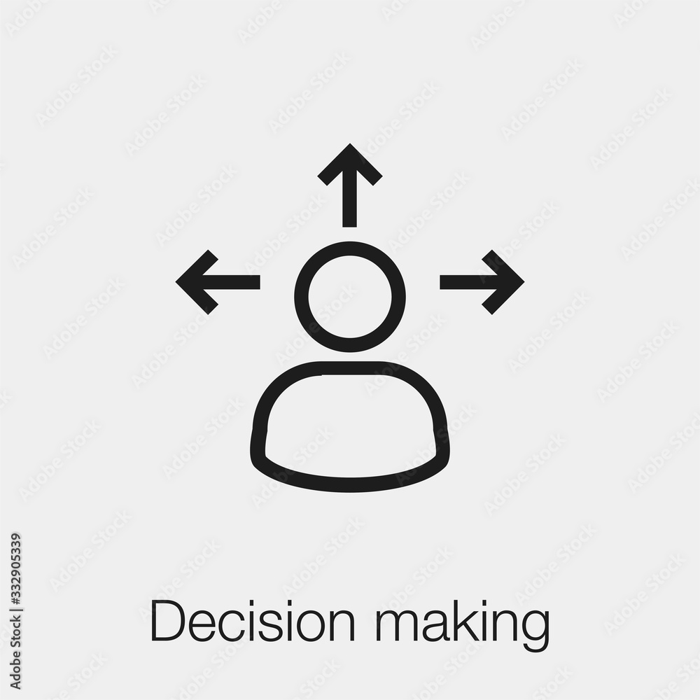 decision making icon vector. Linear style sign for mobile concept and ... decision making icon vector. Linear style sign for mobile concept and ...
