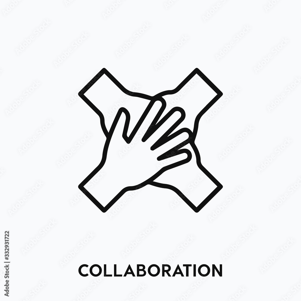 collaboration icon vector. collaboration icon vector symbol ...