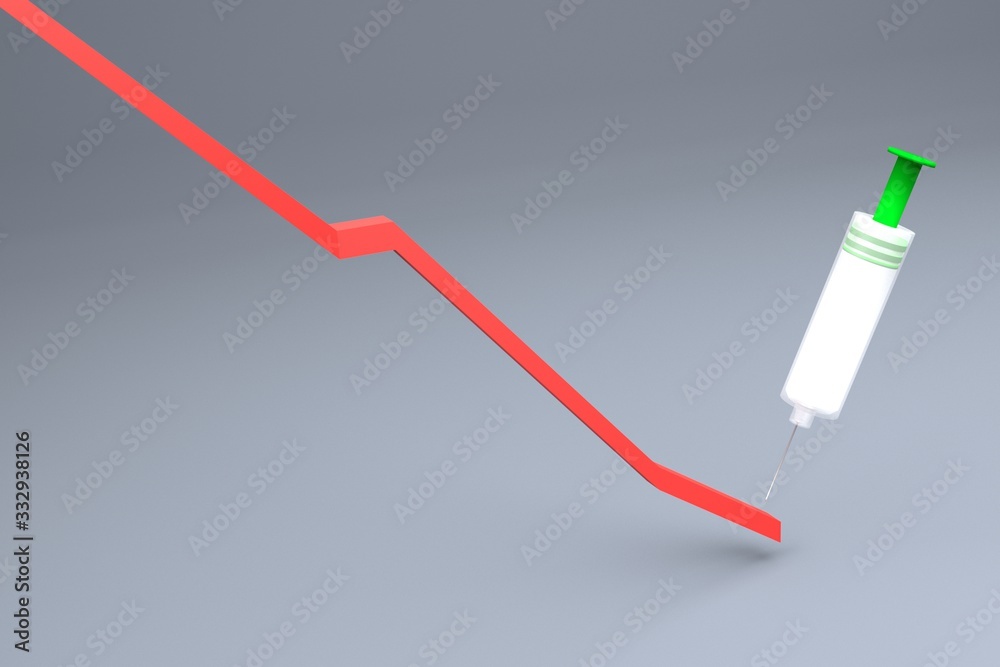 Falling stock prices on the stock market with a financial injection to ...